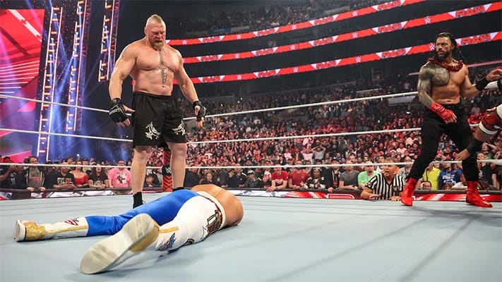 Brock Lesnar Turns On Tag Team Partner Cody Rhodes On Wwe Raw Pwmania