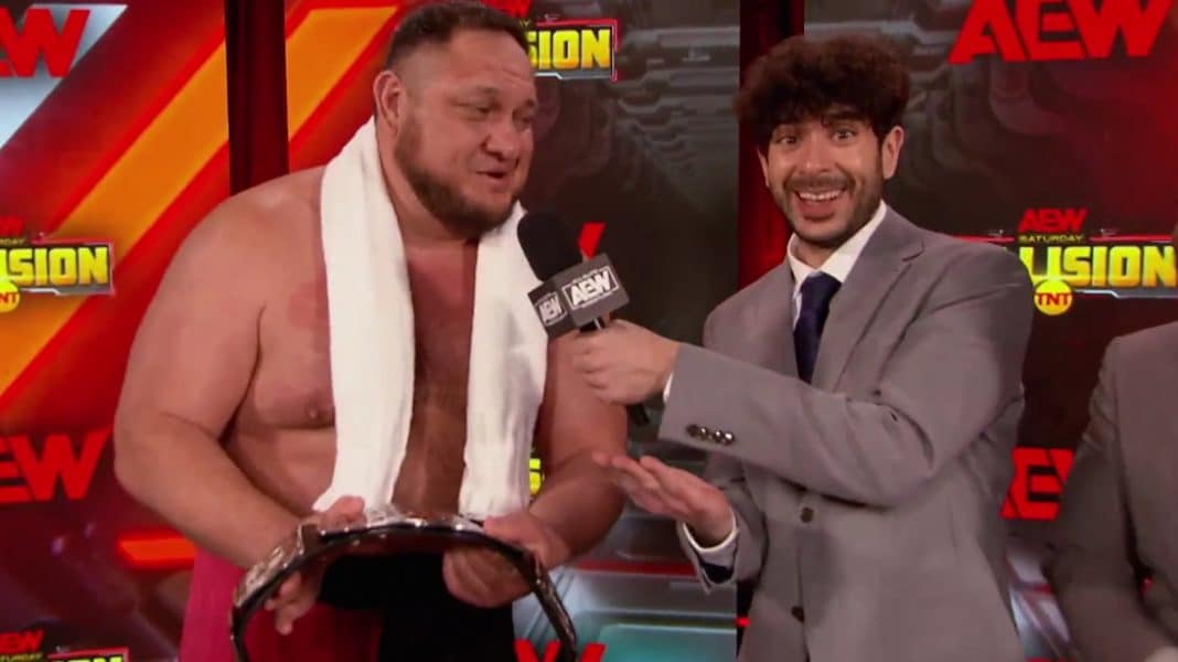 Tony Khan Presents Samoa Joe With Brand New ROH TV Title Belt (Video) | PWMania - Wrestling News