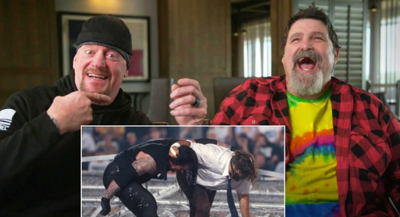 WWE Playback: Undertaker & Mick Foley Watch Iconic Hell In A Cell Match ...