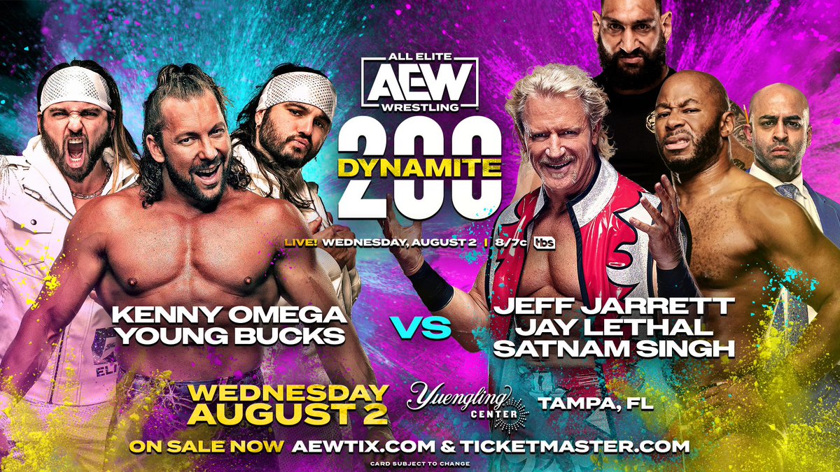 Kenny Omega & Young Bucks vs. Jeff Jarrett, Jay Lethal & Satnam Singh Set For AEW Dynamite ...