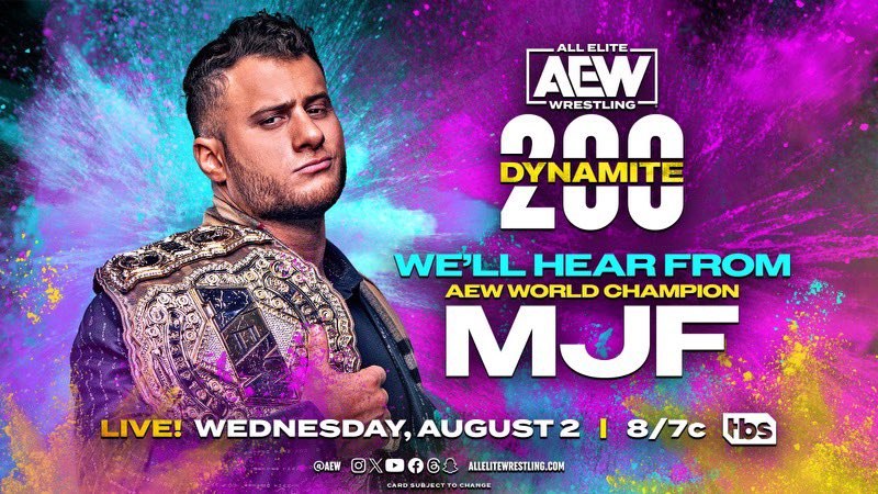 AEW Announces MJF Segment For Dynamite 200th Episode Special | PWMania ...