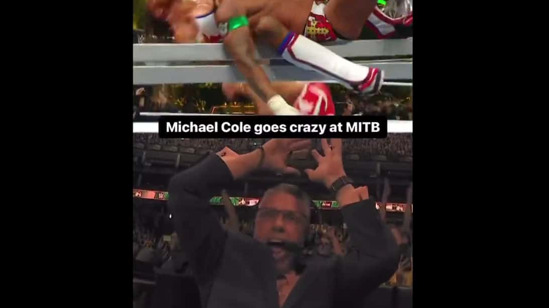 Video Shows Michael Cole's Over-The-Top Reactions Calling WWE Money In ...