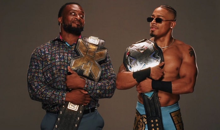 Carmelo Hayes Reacts To NXT Heatwave Main Event, Poses With Big E ...