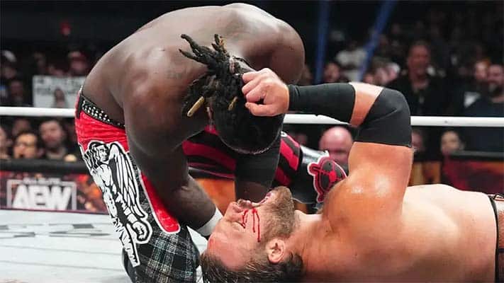 Swerve Strickland Addresses The Blood Drinking Spot At AEW Full Gear ...