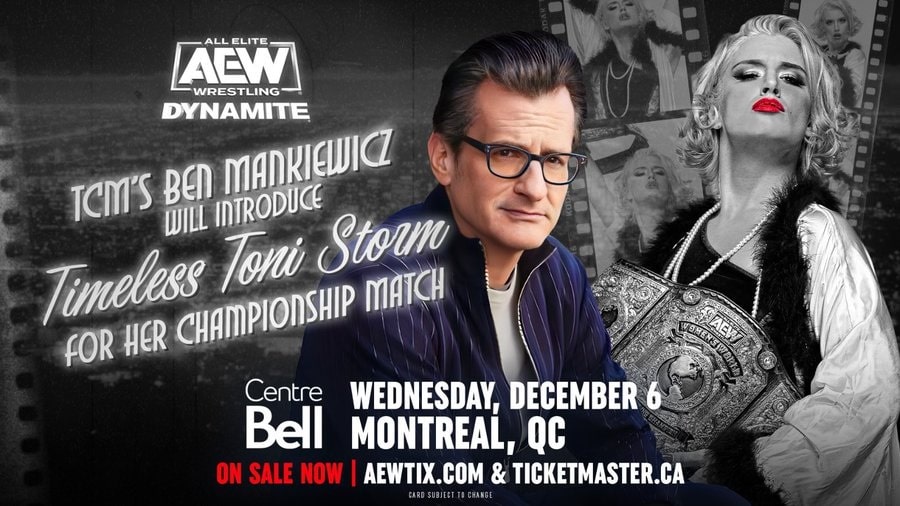 TCM's Ben Mankiewicz Announced For Tonight's AEW Dynamite In Montreal ...
