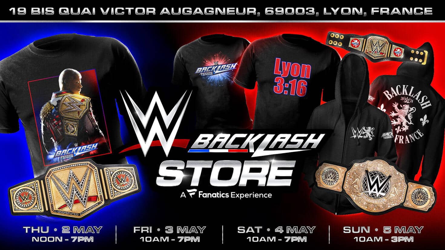 WWE Announces Details On Launch Of WWE Backlash: France Store In Lyon ...