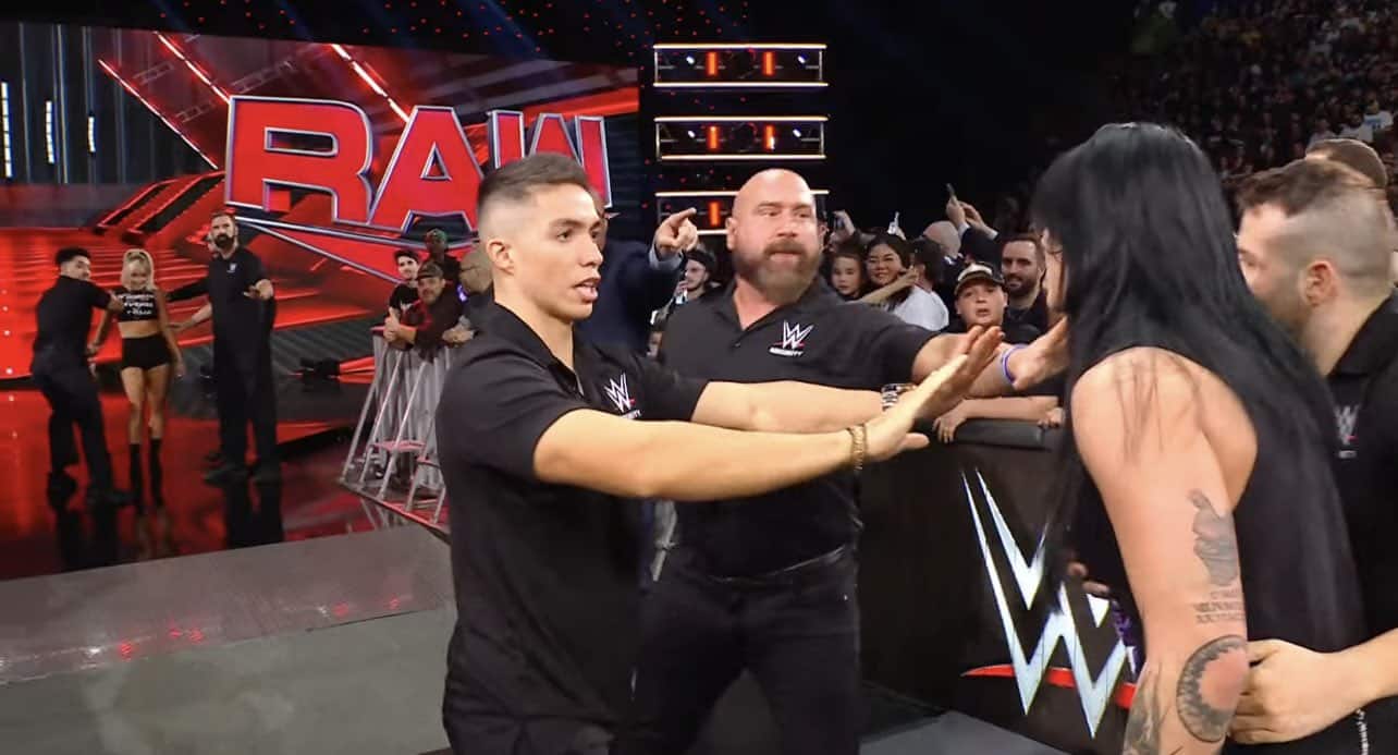 Identity Of Security Guard Rhea Ripley Headbutted On WWE RAW | PWMania ...