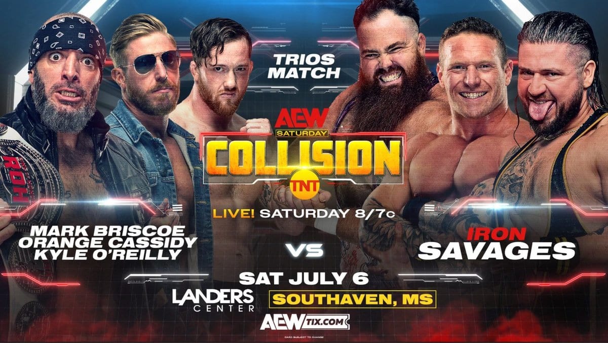 Mark Briscoe Kyle Oreilly And Orange Cassidy Vs Iron Savages Added To