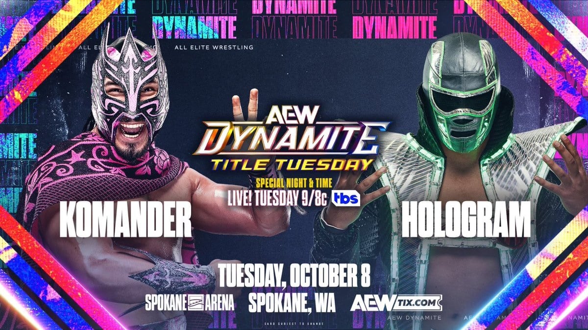 AEW Announces Komander vs. Hologram For Dynamite: Title Tuesday - PWMania - Wrestling News