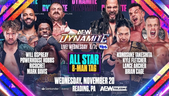 All Star 8-Man Tag Announced For AEW Dynamite On November 20 | PWMania ...