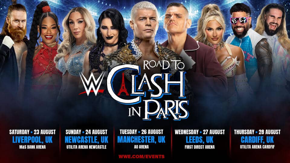 WWE Road To Clash In Paris Results From Liverpool, UK (8/23/2025 ...